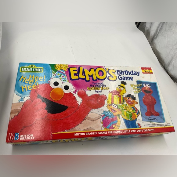 Toys | Sesames Street Elmos Birthday Board Game Milton Bradley Family ...